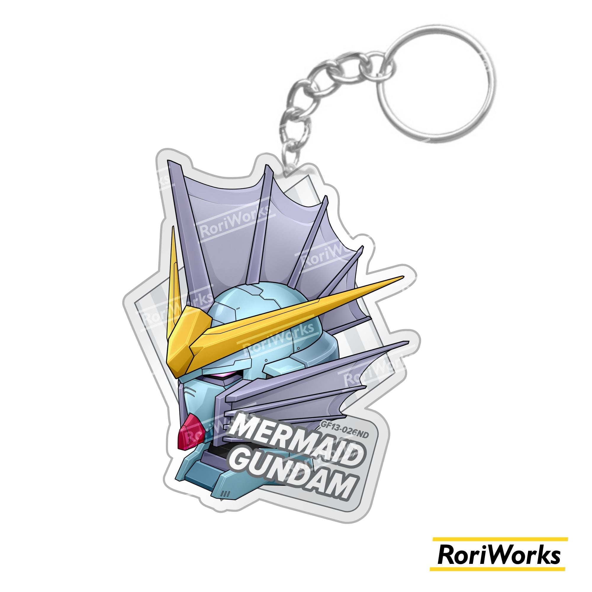 Keychain Mermaid Gundam Head – Roriworks